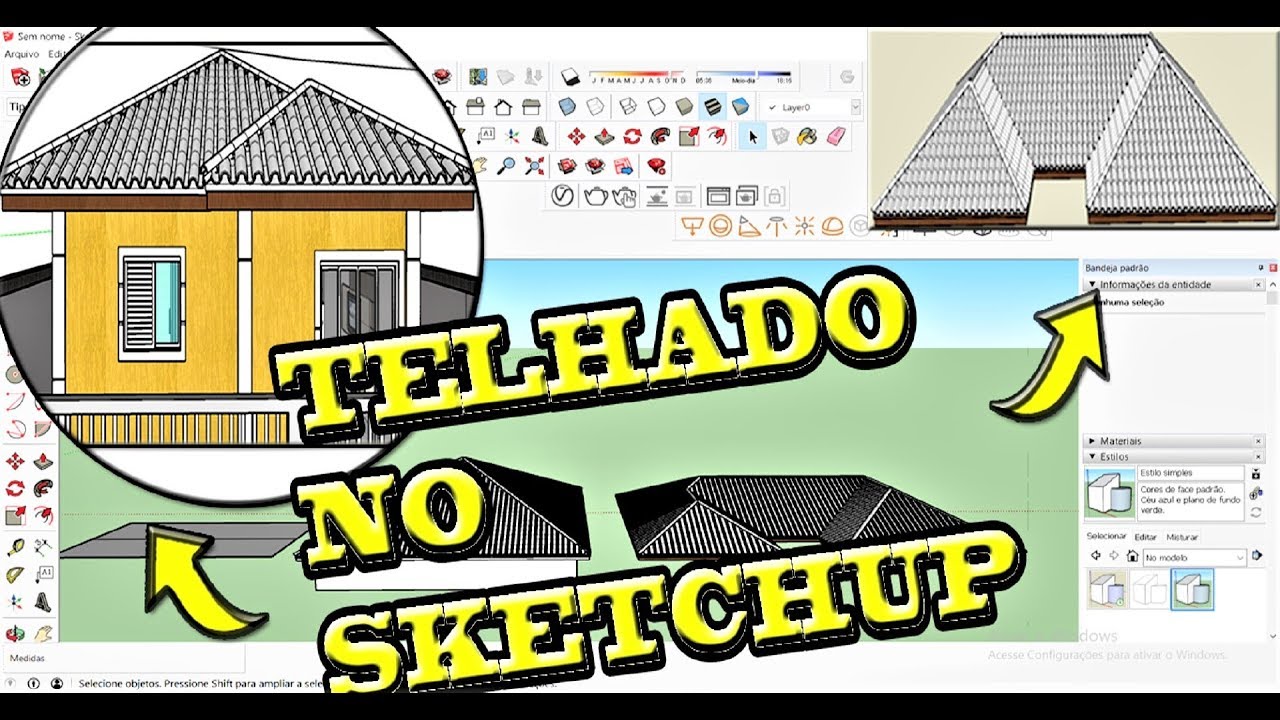 PLUGIN INSTANT ROOF ---- TELHADO NO SKETCHUP - YouTube