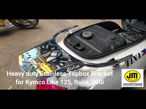 Kymco Topbox Bracket (Heavy Duty Stainless) for Like 125, Italia and ...