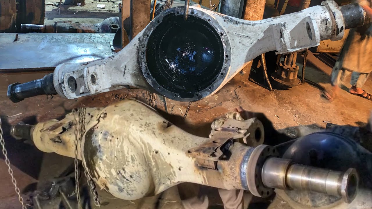 Repairing of a Broken Rear Wheel Axle Housing Tube || Complete Process ...