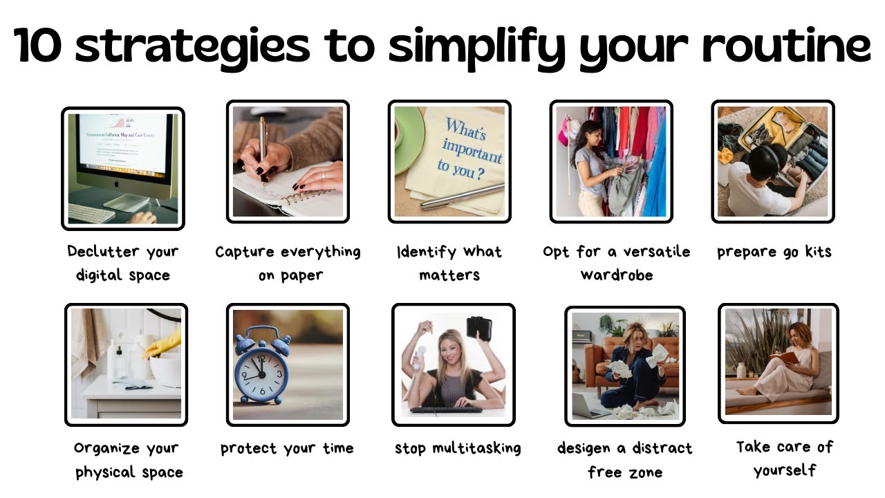 10 Strategies To Simplify Your Routine! - YouTube