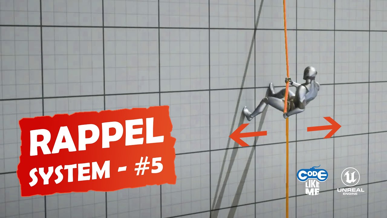 Unreal Engine 5 Rappel System Tutorial - Part 5 - Move To Sides On Rope ...