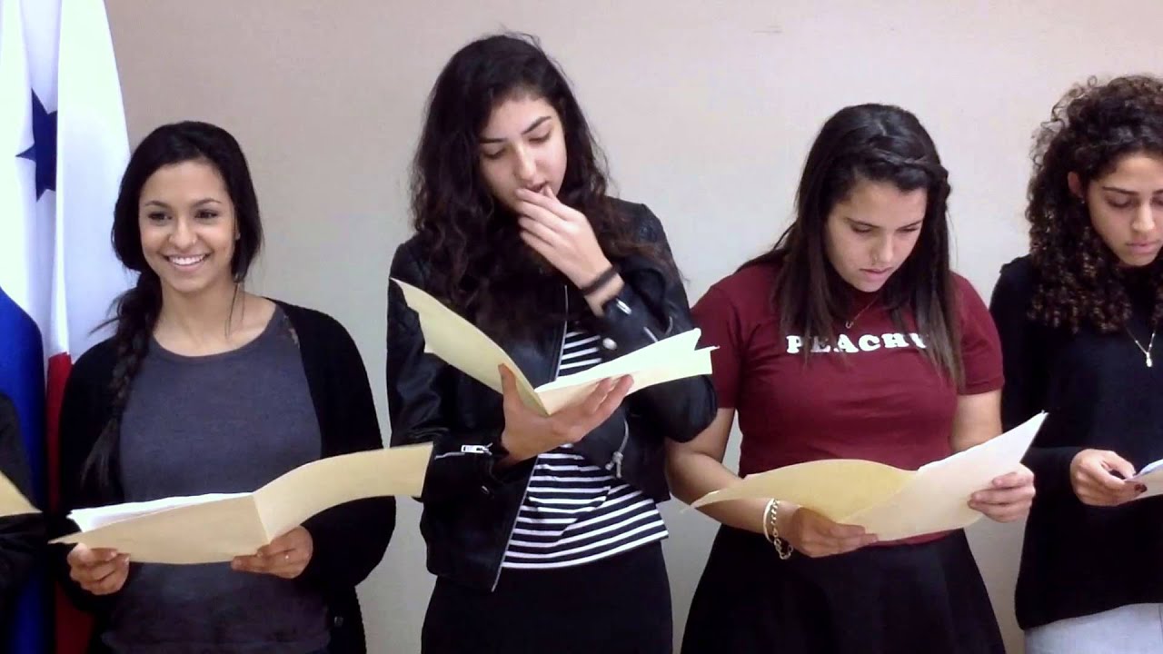 Poesía Patria de Ricardo Miró, recitada por estudiantes Israelies - YouTube