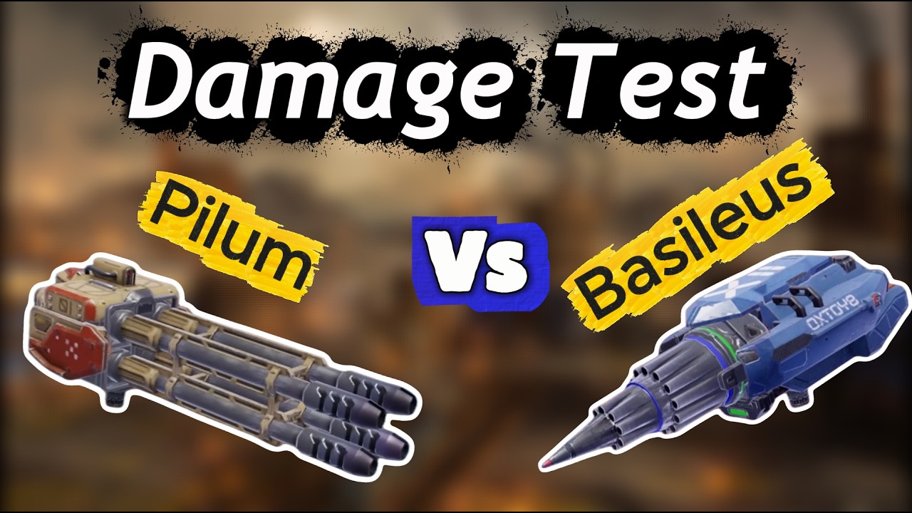 Pilum Vs Basileus Damage Test | Weapon comparison - War Robots - YouTube