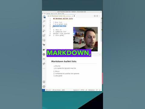 How to add a new line in a markdown list - YouTube