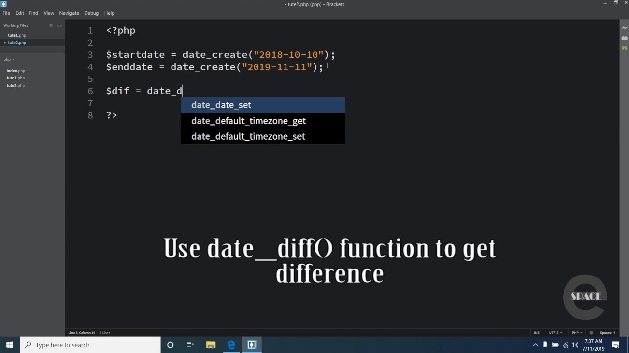 PHP Difference Of Two Dates YouTube PHP Difference Of Two Dates YouTube