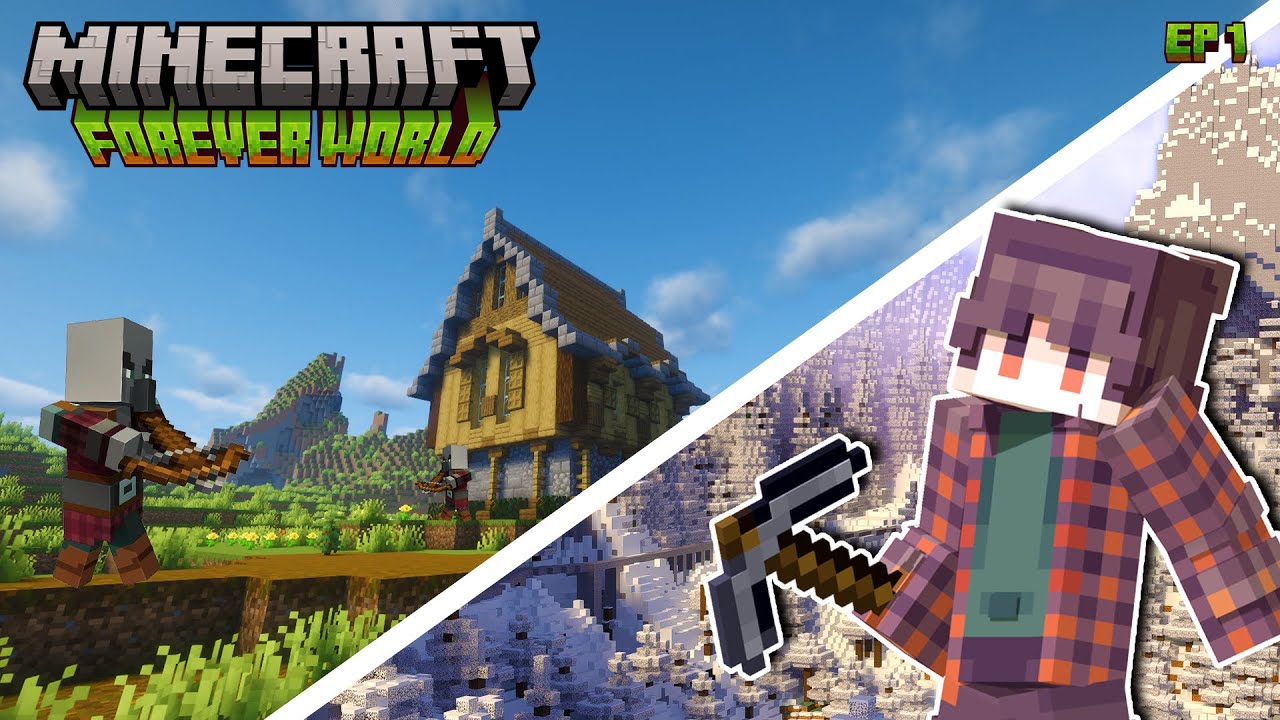 I Started My Minecraft Forever World | Episode 1 - YouTube