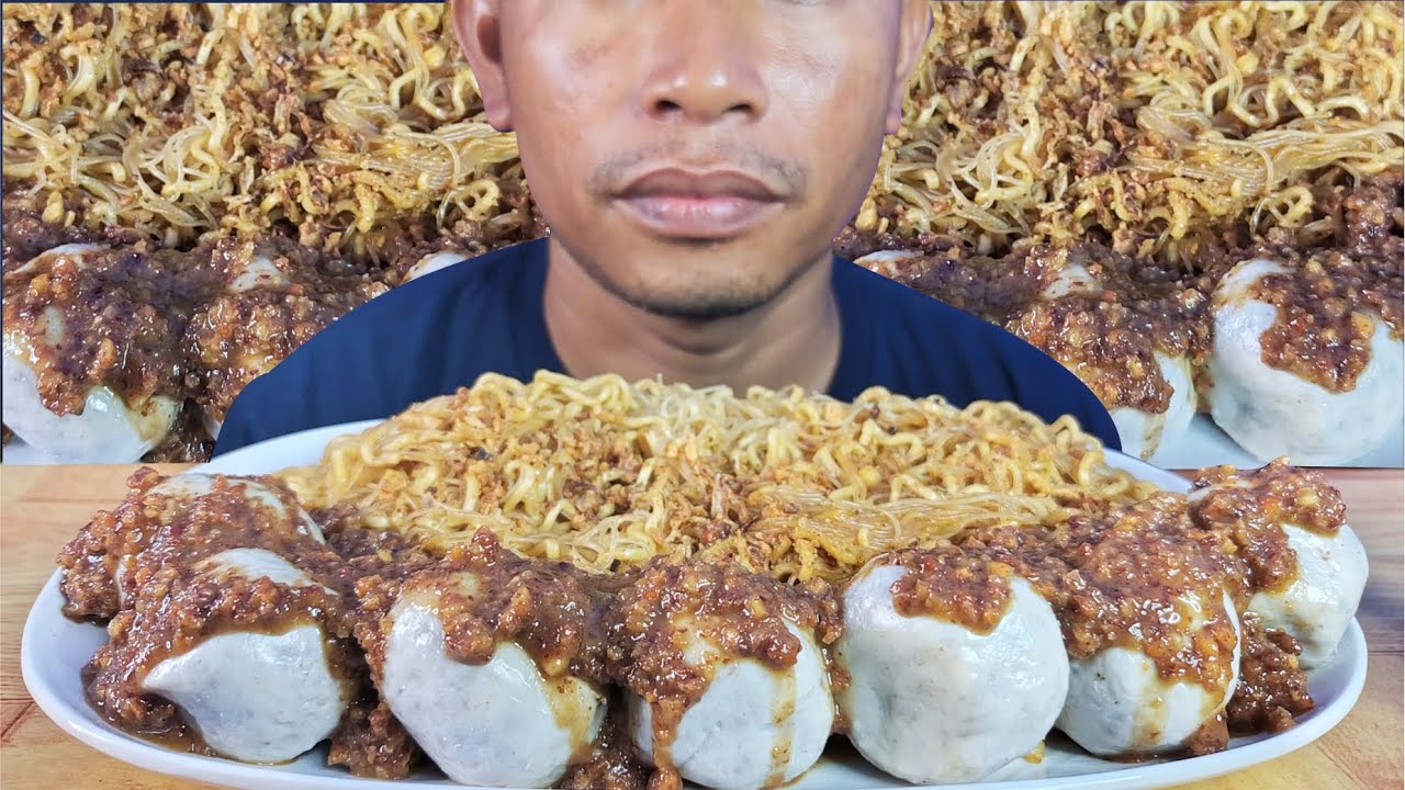 ASMR CILOK JEPRET & MIE GORENG PEDAS🔥 | Spicy Fried Noodles & Chewy ...