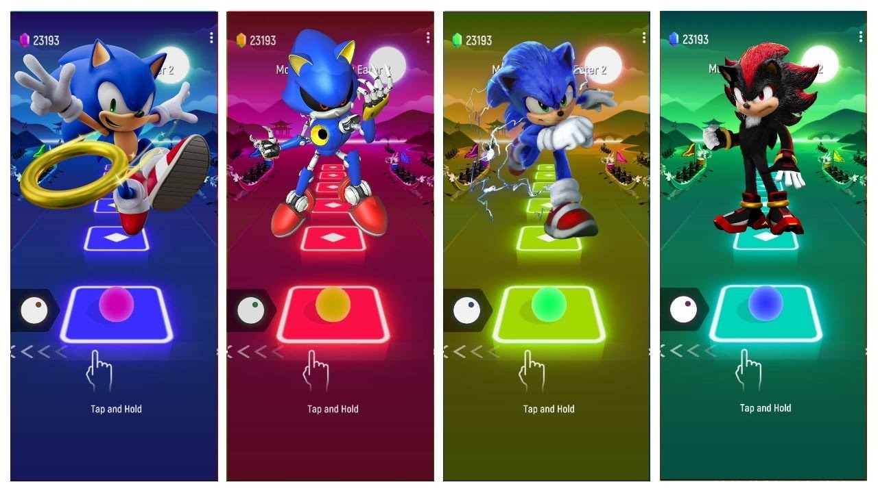 Sonic 🆚 Sonic 🆚 Sonic 🆚 Sonic 🎶 tiles hop EDM Rush 🎶 best game play 🎱 ...
