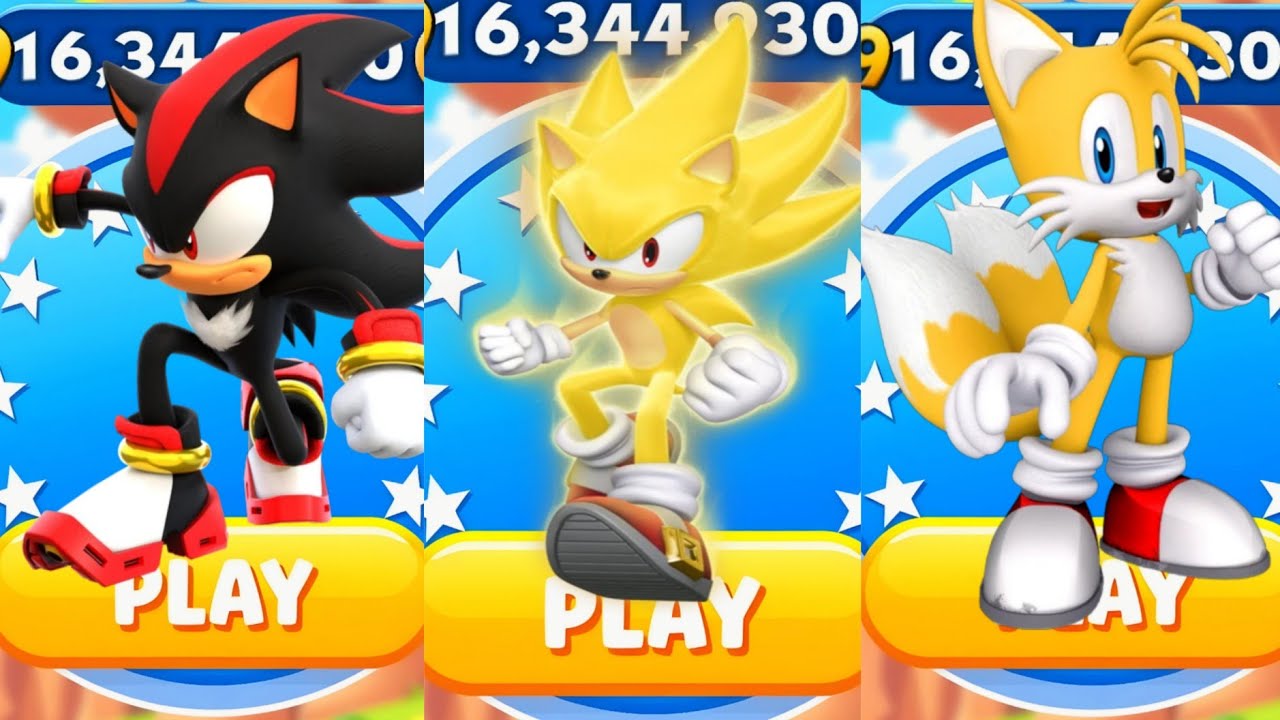 Sonic Dash - Captain Shadow VS Super Sonic VS Dragon Tails _ Movie ...