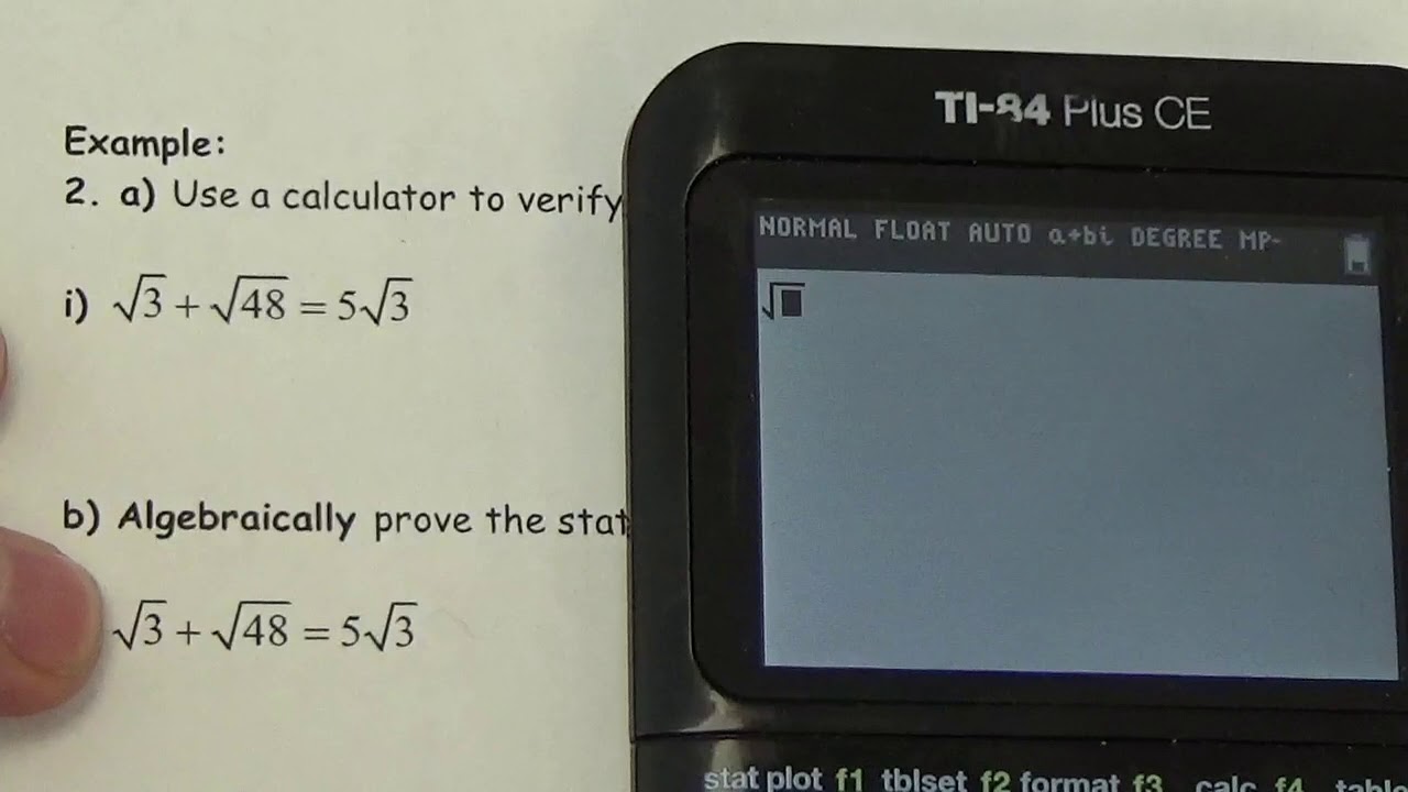 Math 20 2 Adding and Subtracting Radicals Lesson - YouTube