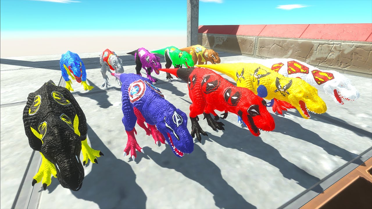 T-rex Hero Vs Spinosaurus Marvel Speed Race Championship Jurassic World ...