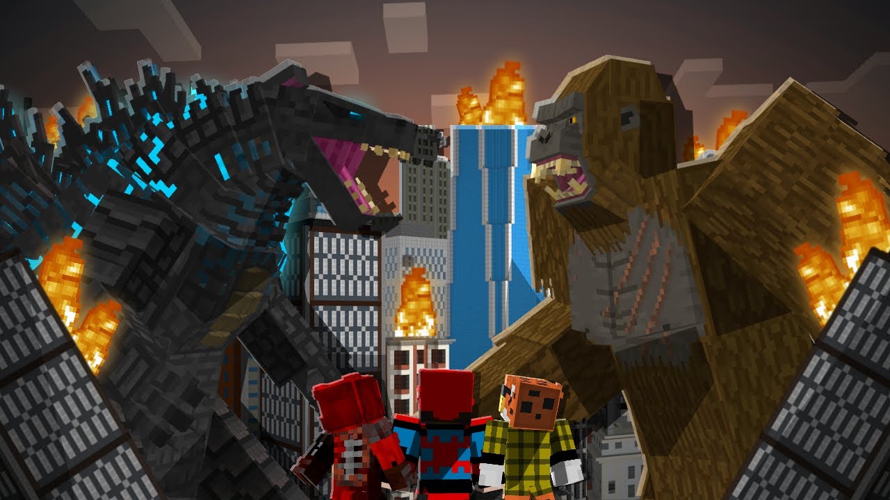 Jugando el DLC de Godzilla en Minecraft - YouTube