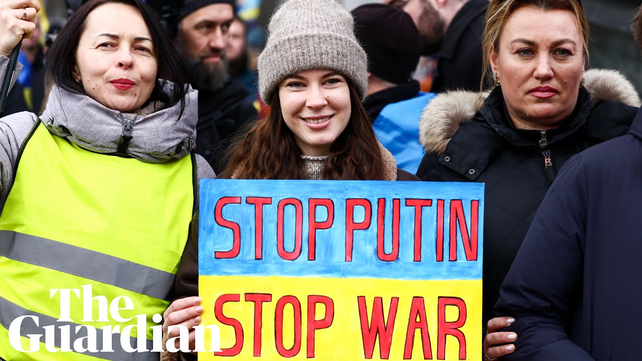 Protesters across Europe demonstrate against war in Ukraine - YouTube