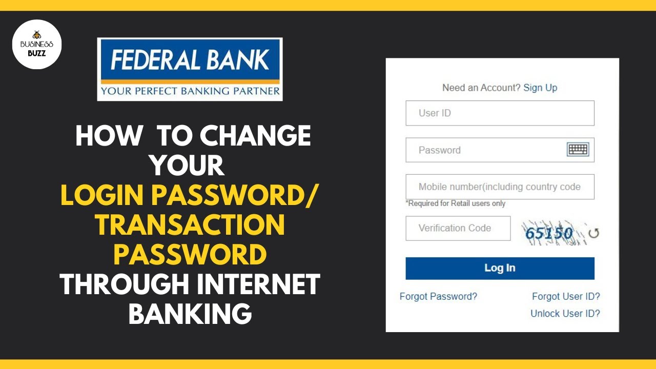 How to Change Internet Login and Transaction Password of your Federal ...