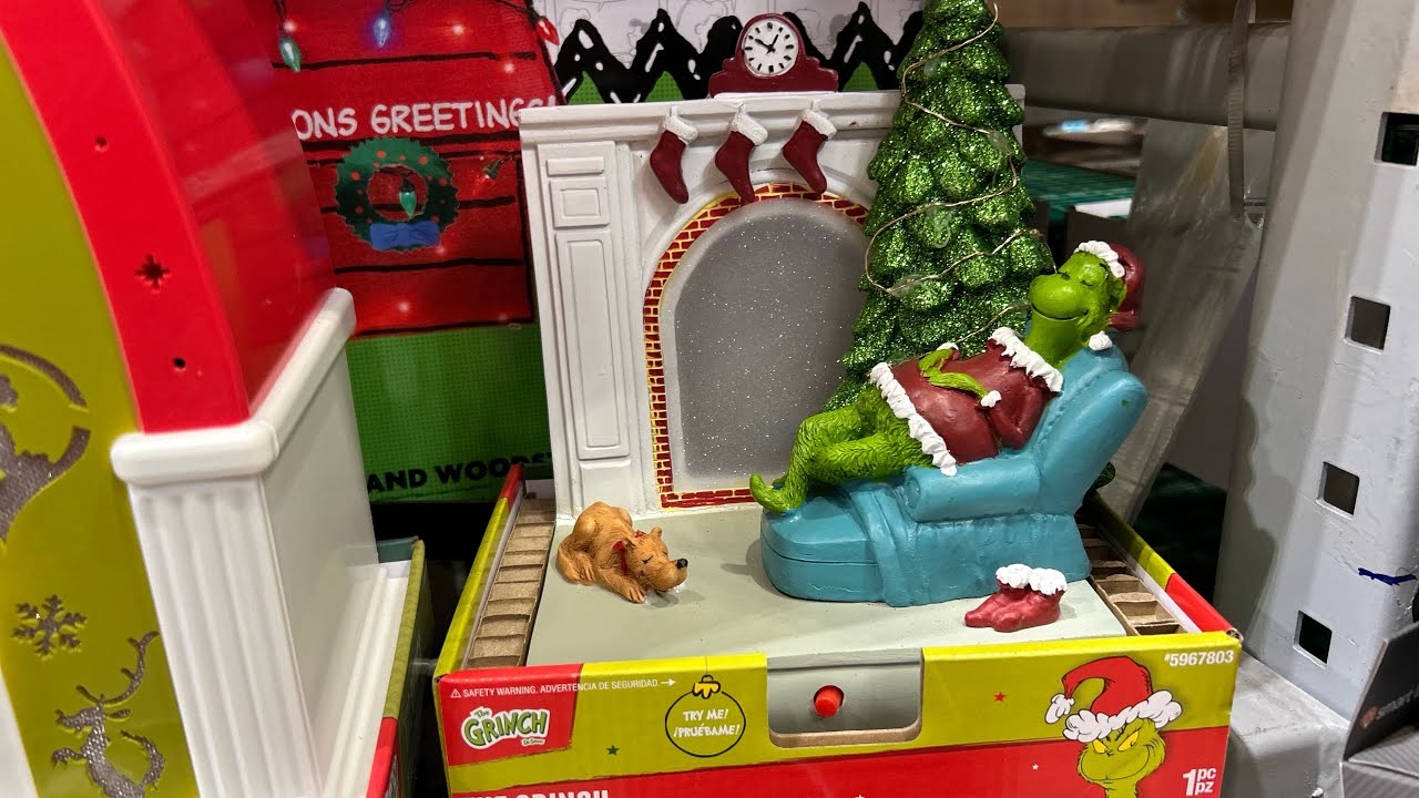 Gemmy animated Grinch Fireplace Scene - YouTube