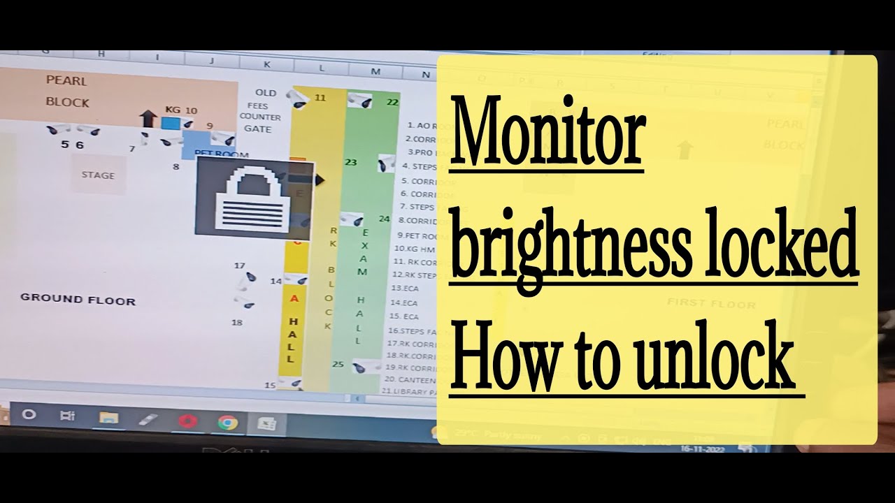 How to unlock monitor brightness button function button - YouTube