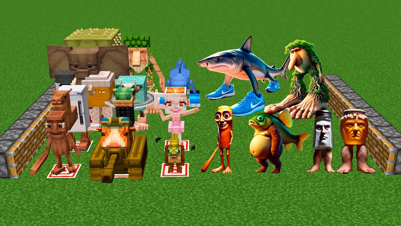 all Brainrot Animal combined in minecraft = who will turn out? - YouTube