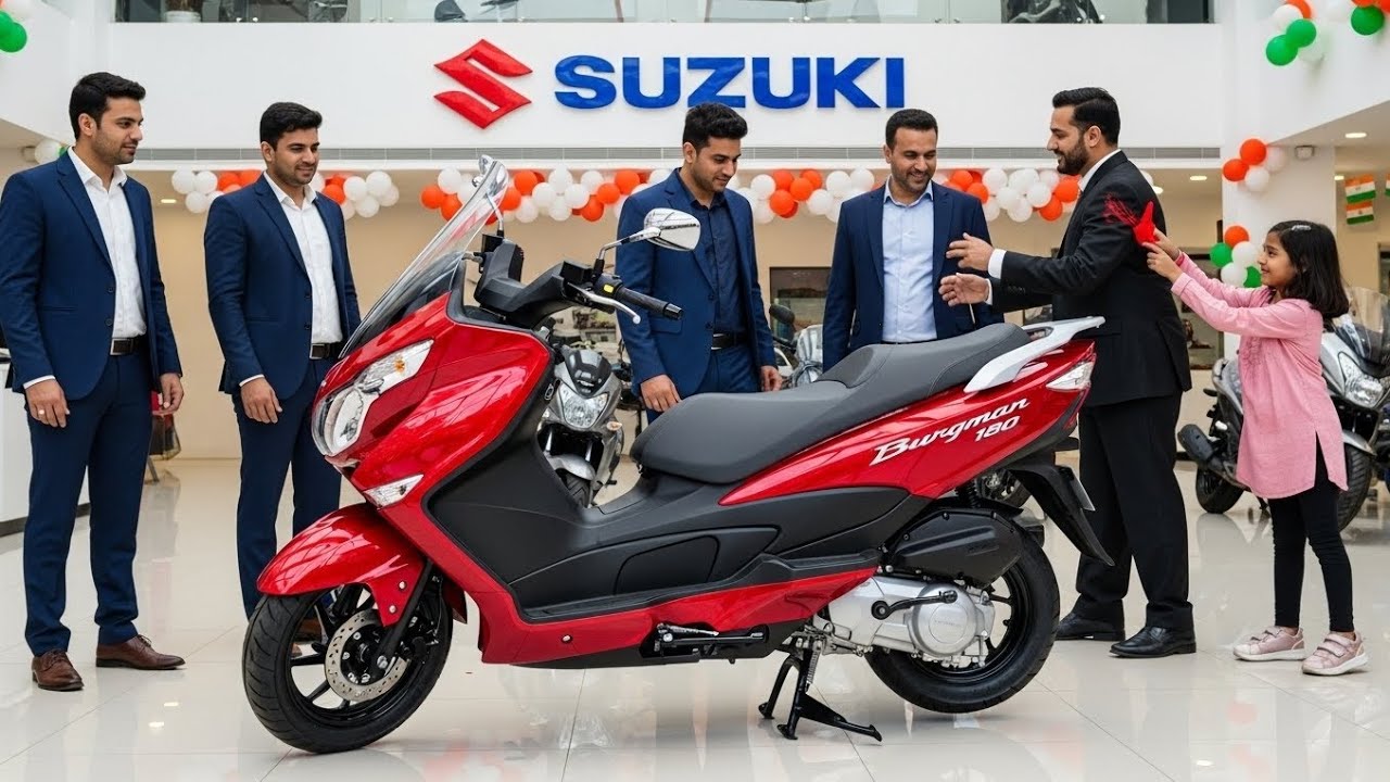 Suzuki Burgman 180 New 2026 😱🔥 Luxury Scooter with Power? Full Details ...