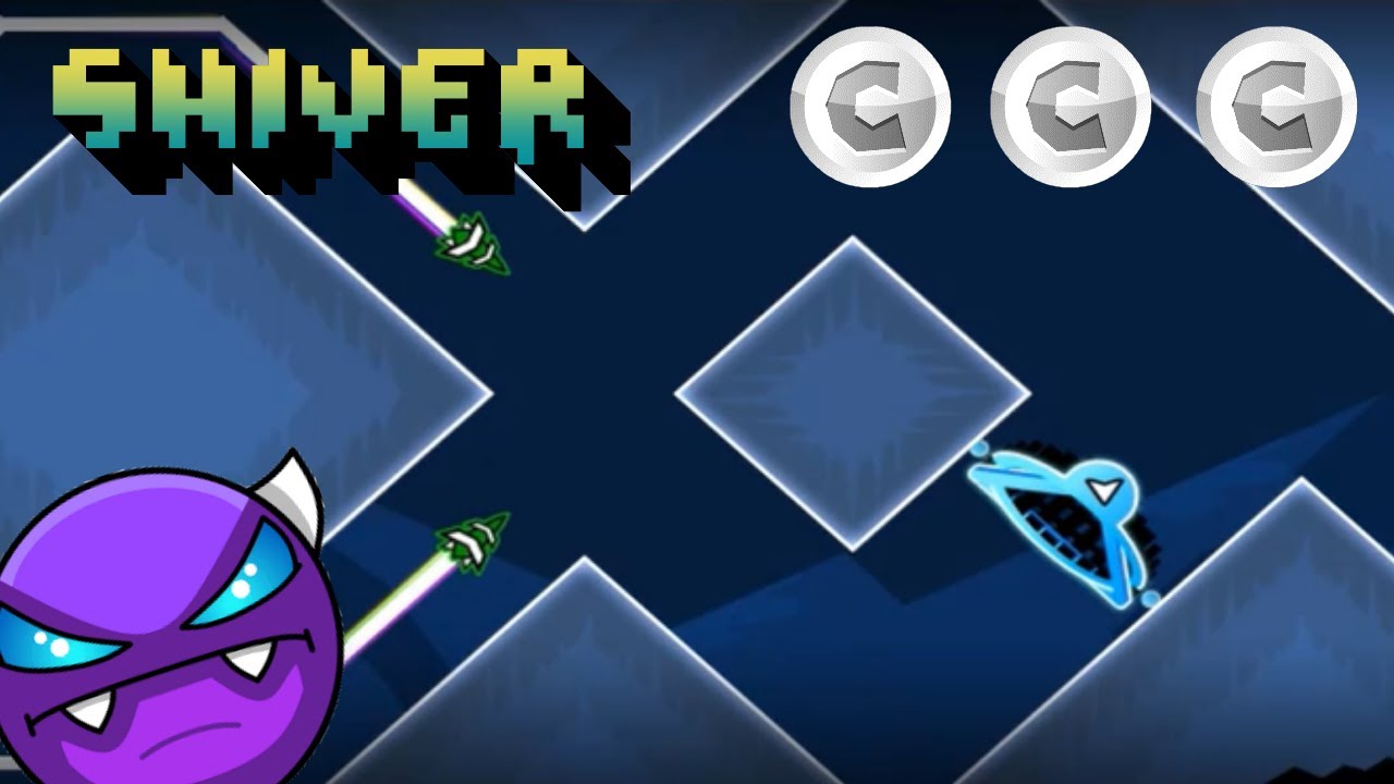 Easy Demon "SHIVER" all coins || #geometrydash - YouTube