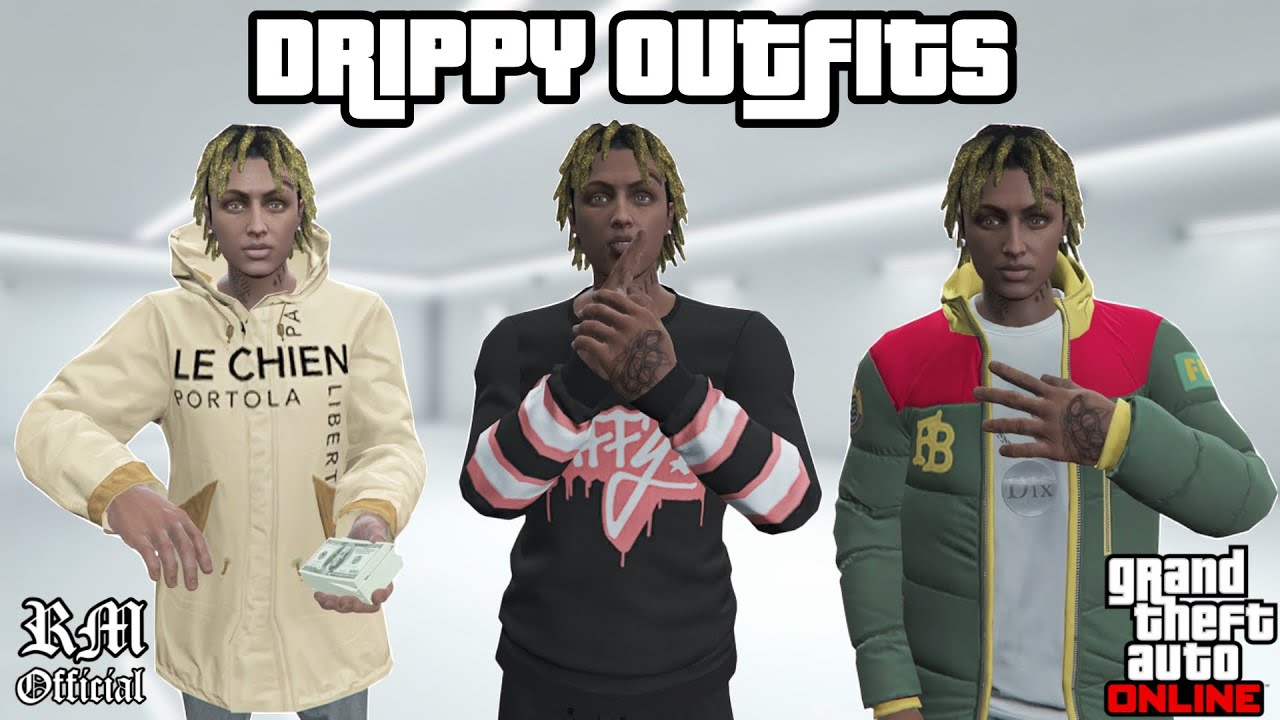 GTA 5 DRIPPY OUTFITS PART 13 - YouTube