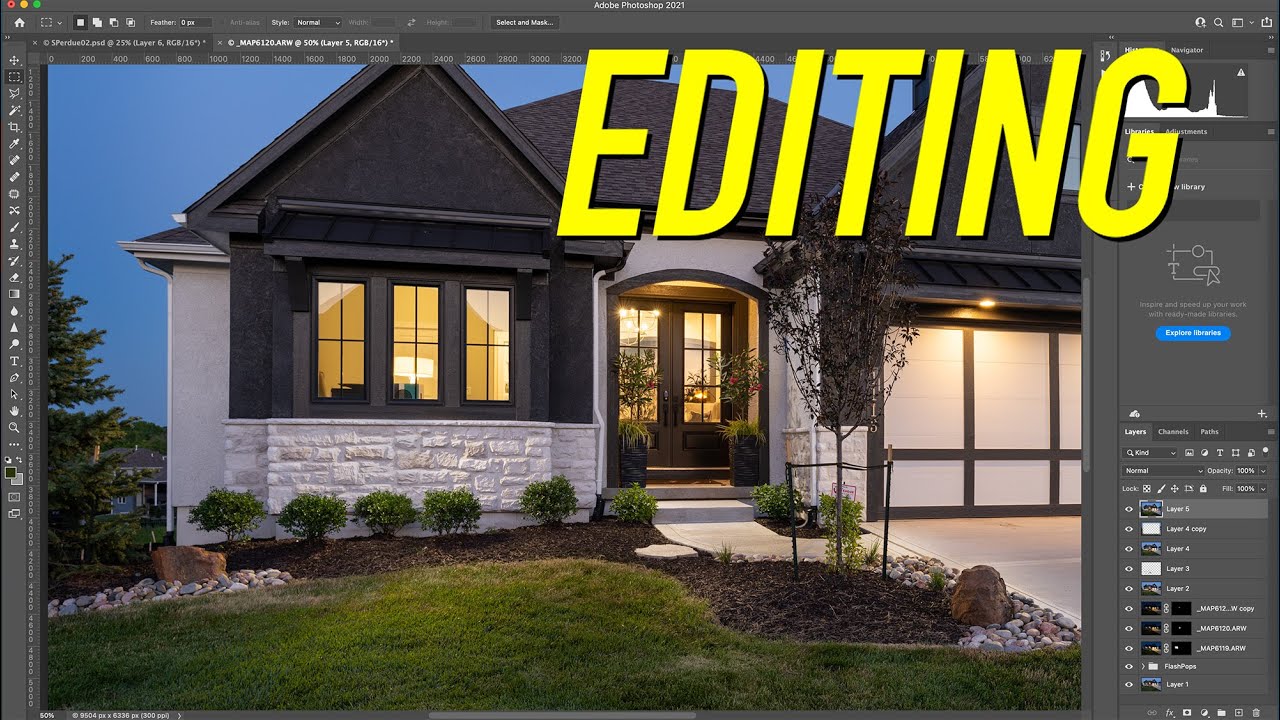 Twilight Exterior - Photoshop Editing for Architecture Photography ...