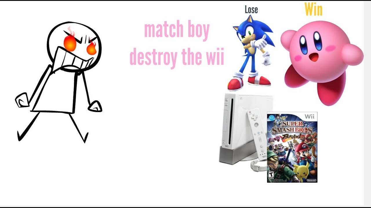 Goanimate Wrapper online Adult Match boy destroy he's Nintendo Wii ...