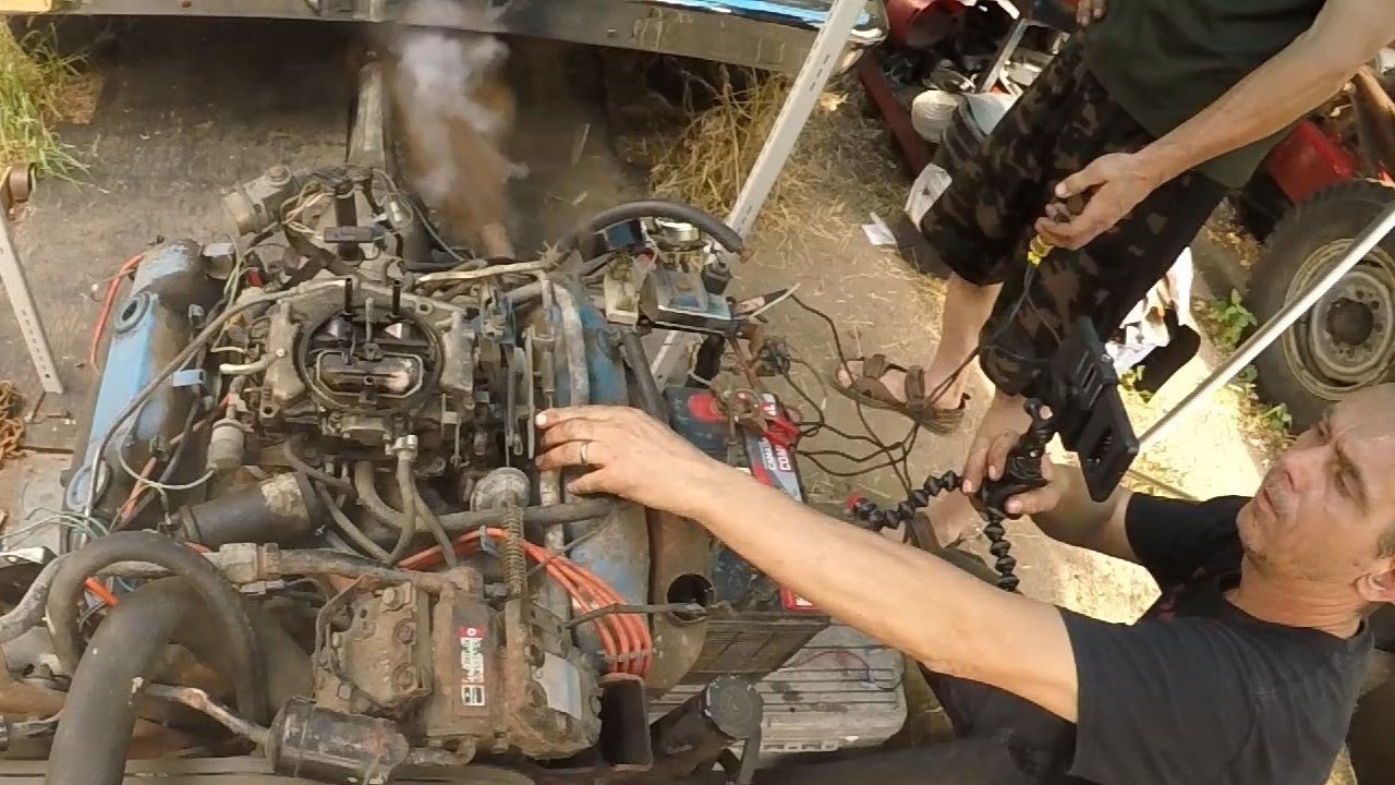 HOW TO START A MOPAR DODGE 400 BIG BLOCK on the GROUND FIRST START in ...