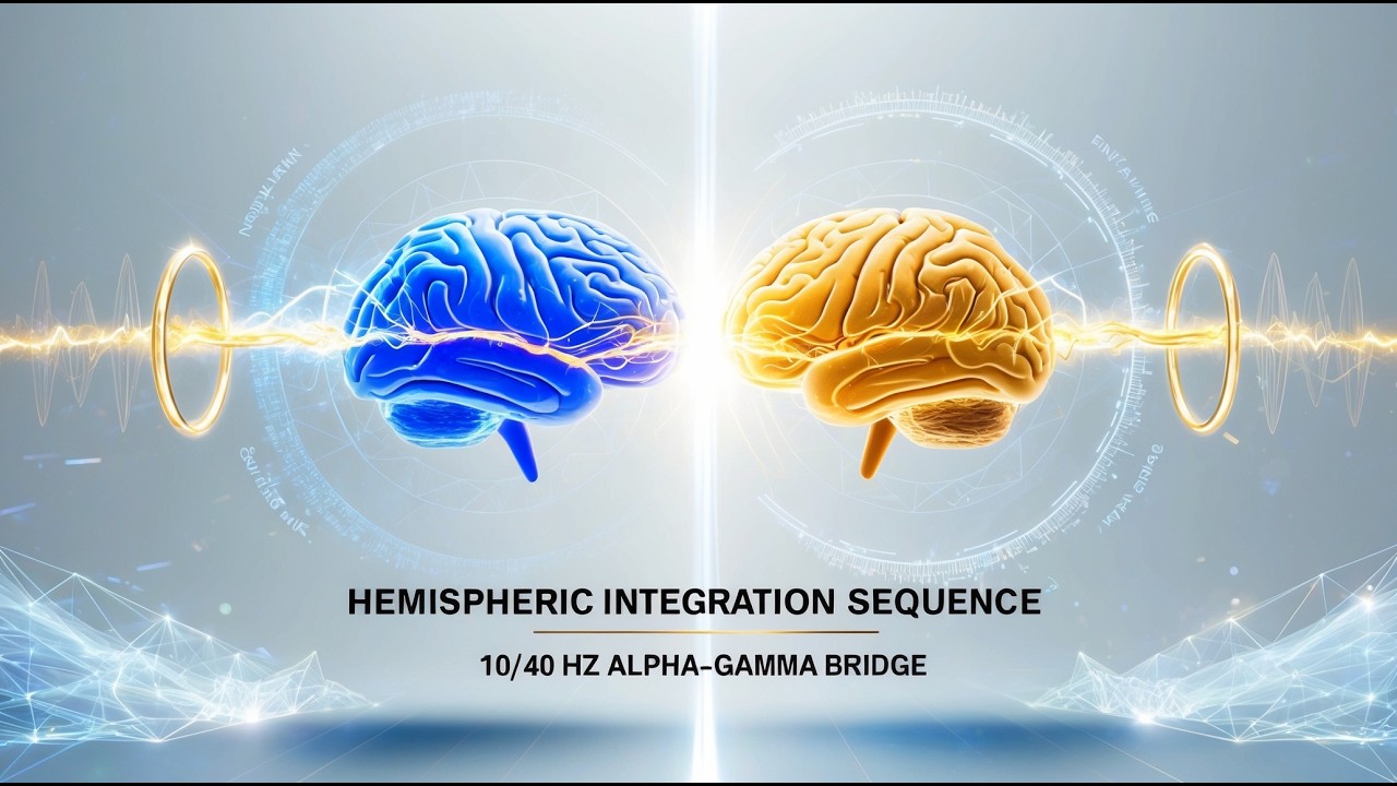 Hemispheric Integration Sequence | 10/40 Hz Alpha-Gamma Bridge - YouTube