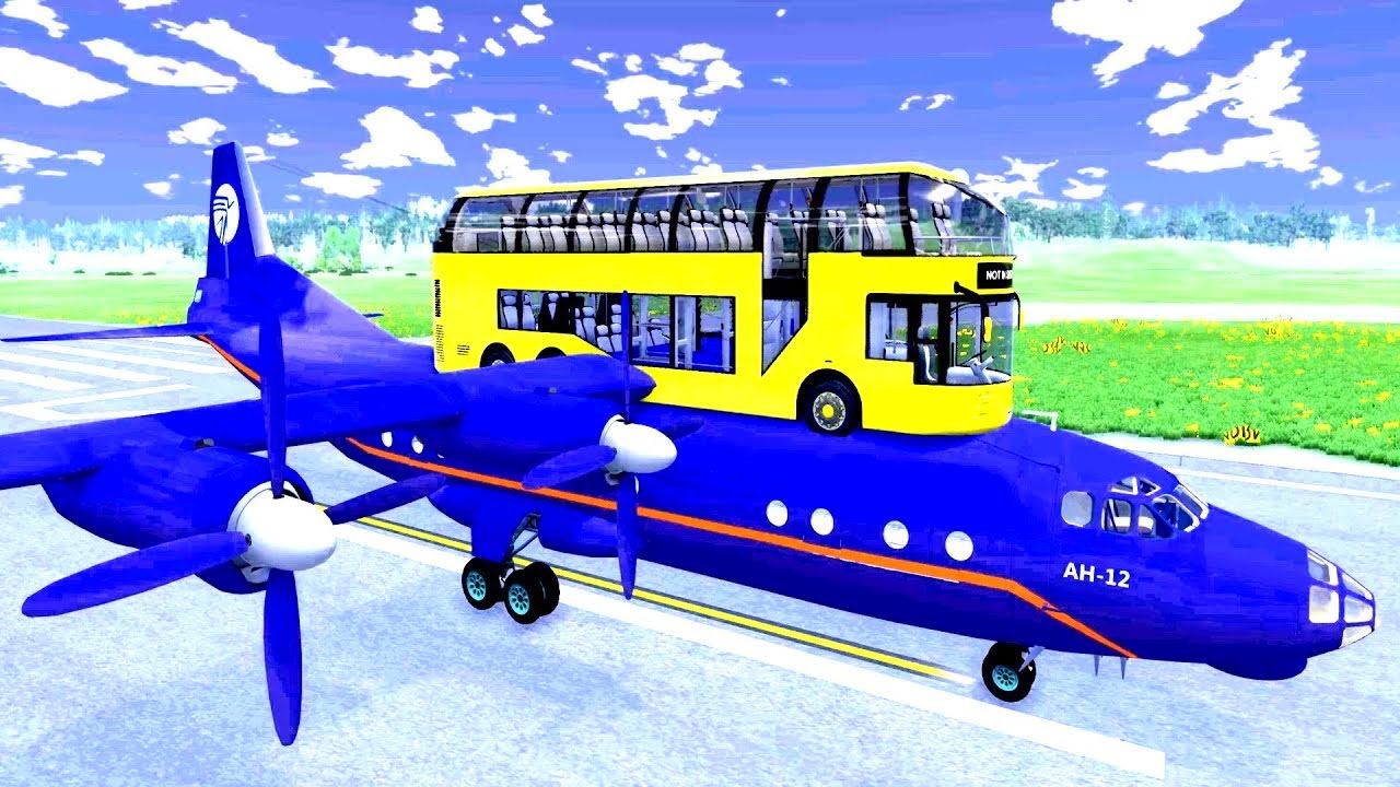 Plane Carrying a Bus #2 - Heavy Haulage - BeamNG.Drive - YouTube