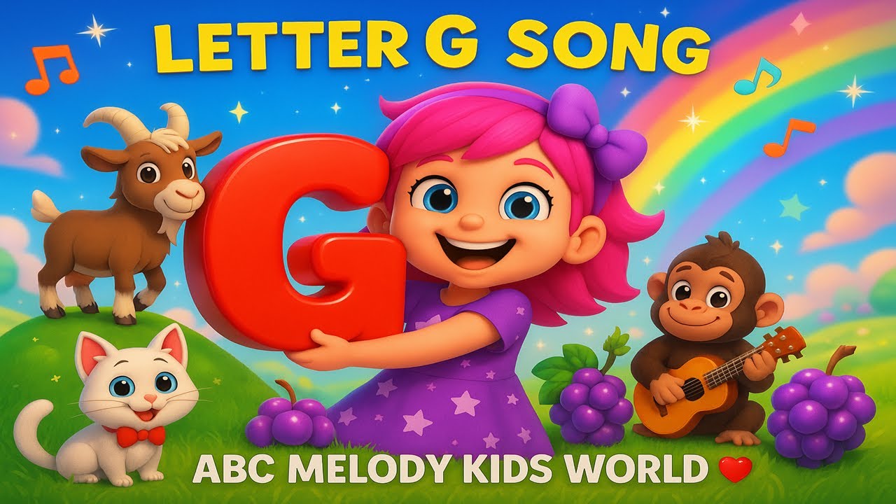 The Letter G Song for Kids – Goat, Guitar, Grape & Gorilla! Learn ABC ...