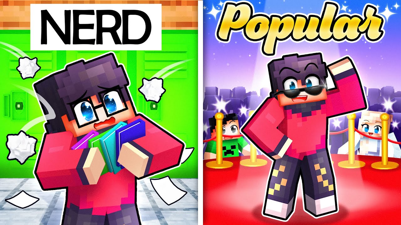 From NERD to POPULAR in Minecraft! - YouTube