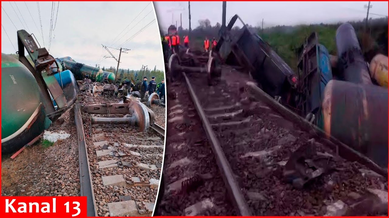 Ukrainian intelligence disabled a fuel-laden train in Russia: 15 tank ...