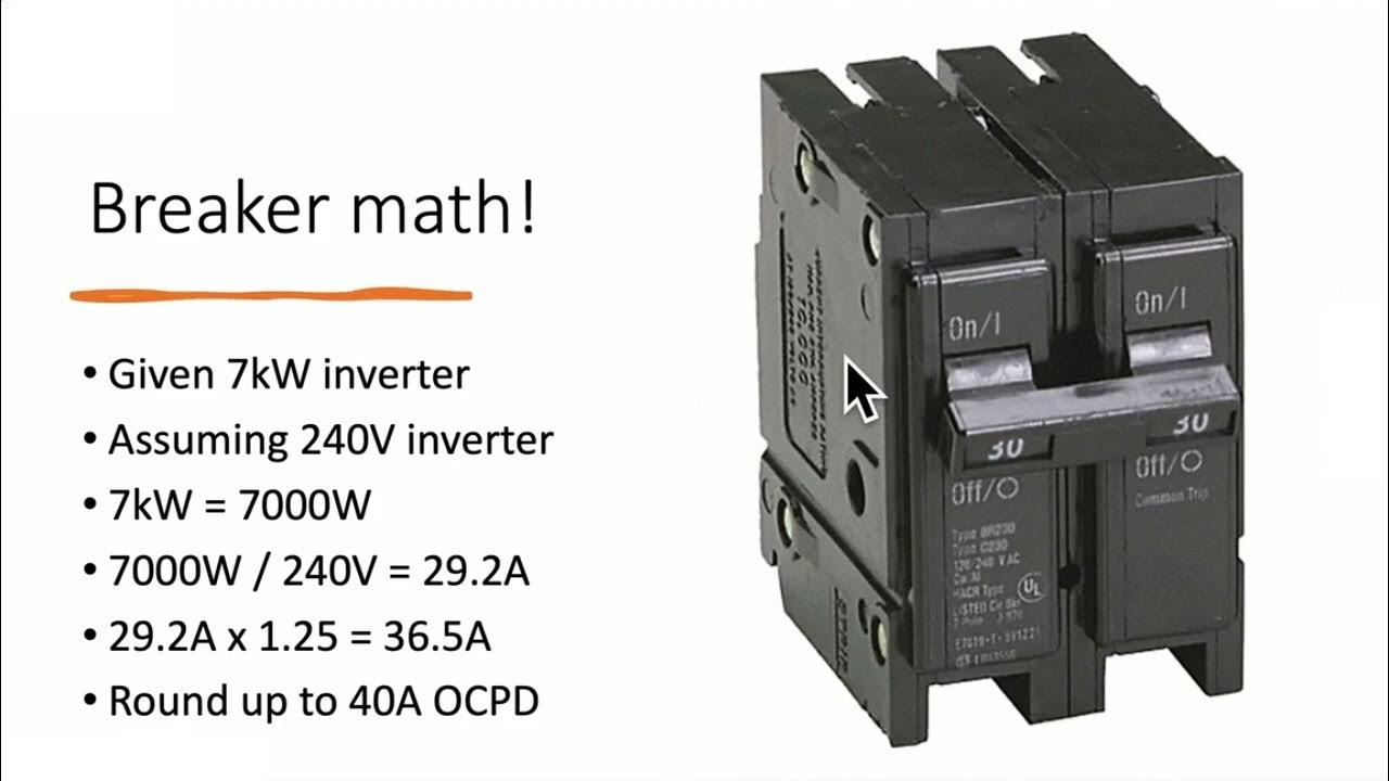 Overcurrent Protection Device (OCPD) Sizing for PV Inverter - HeatSpring NABCEP PVTS Intensive ...
