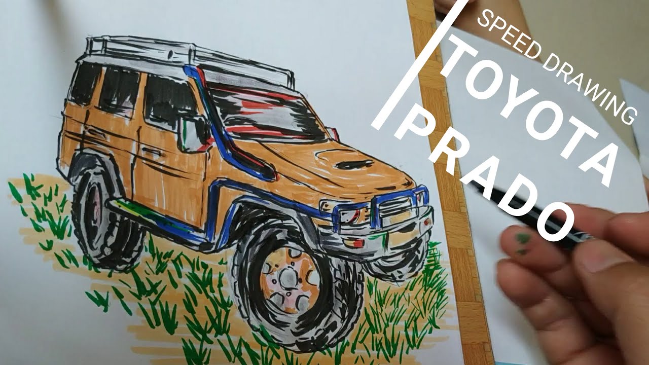 Speed Drawing: Toyota Prado - YouTube