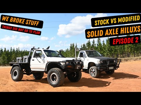 Stock vs Modified Hilux! How capable is a stock 4wd? Solid Axle Hilux ...
