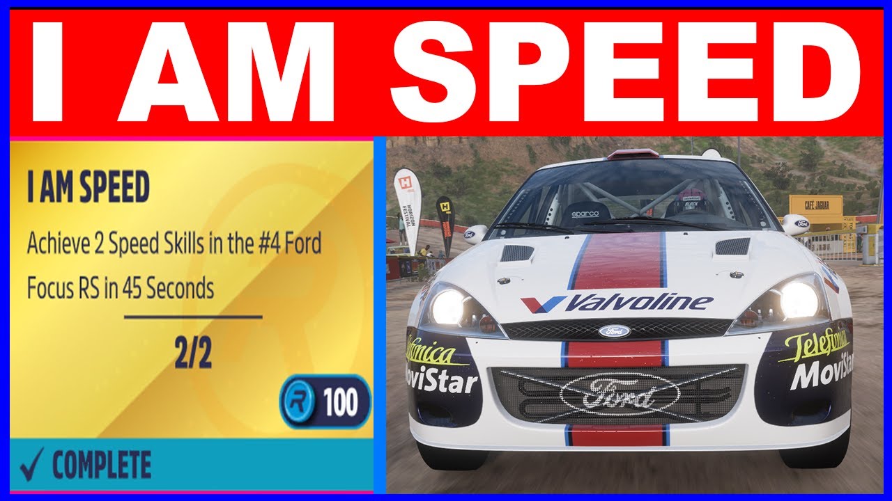 Forza Horizon 5 I AM SPEED Achieve 2 Speed Skill in #4 Ford Focus RS in ...