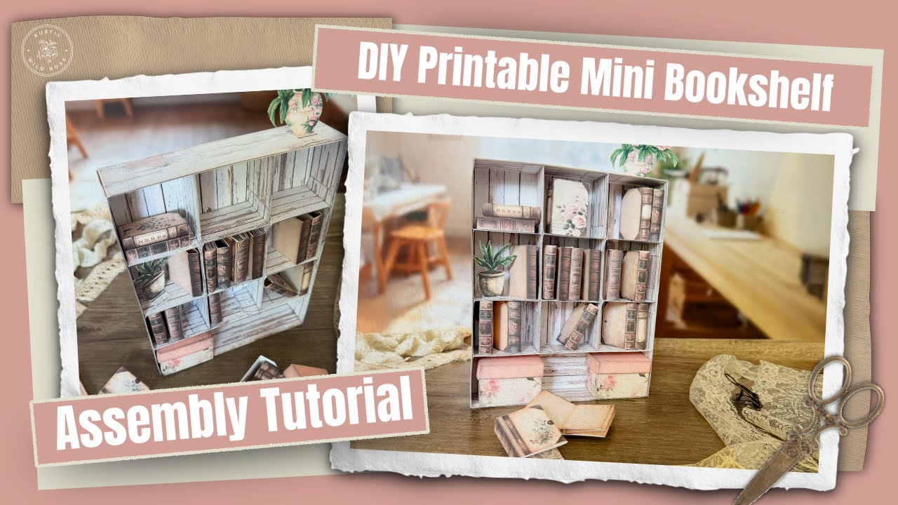 Create a Printable Mini Bookshelf! - YouTube