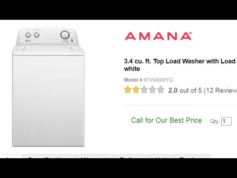 2012 Amana NTW4600YQ - TESTING - YouTube