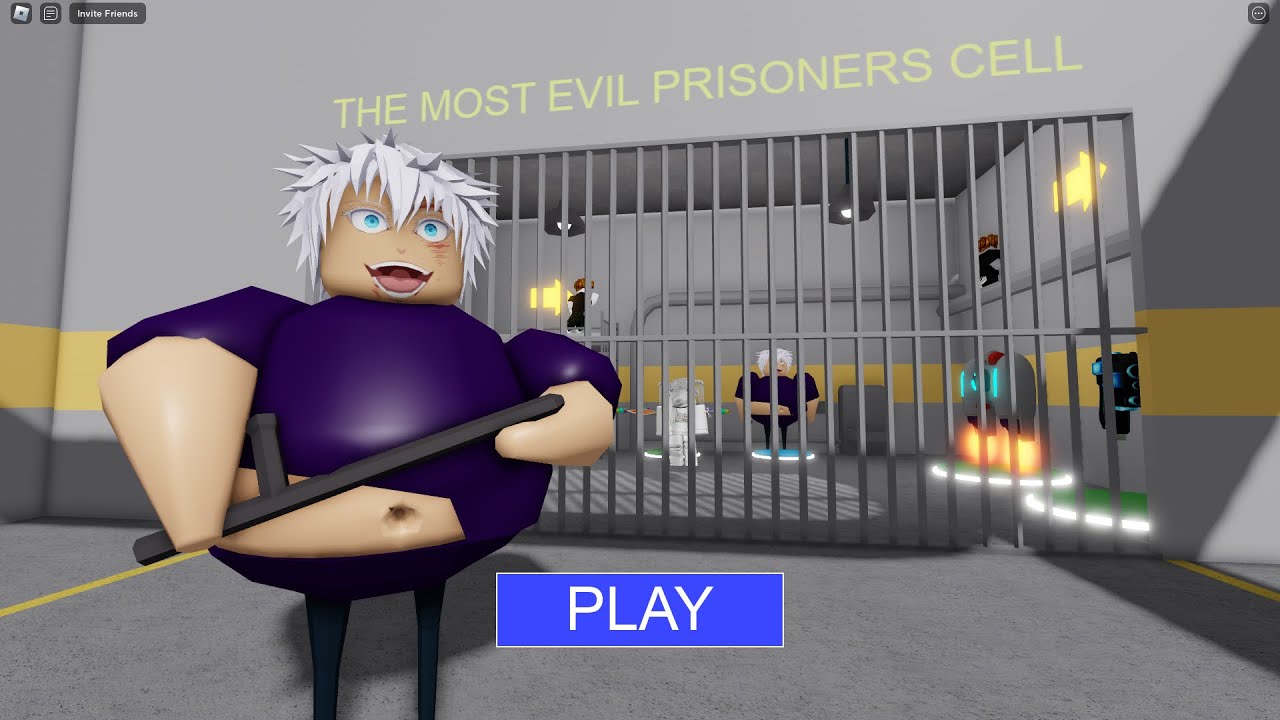 GOJO PRISON RUN! OBBY Obby let's escape from gojo's big belly Gameplay ...