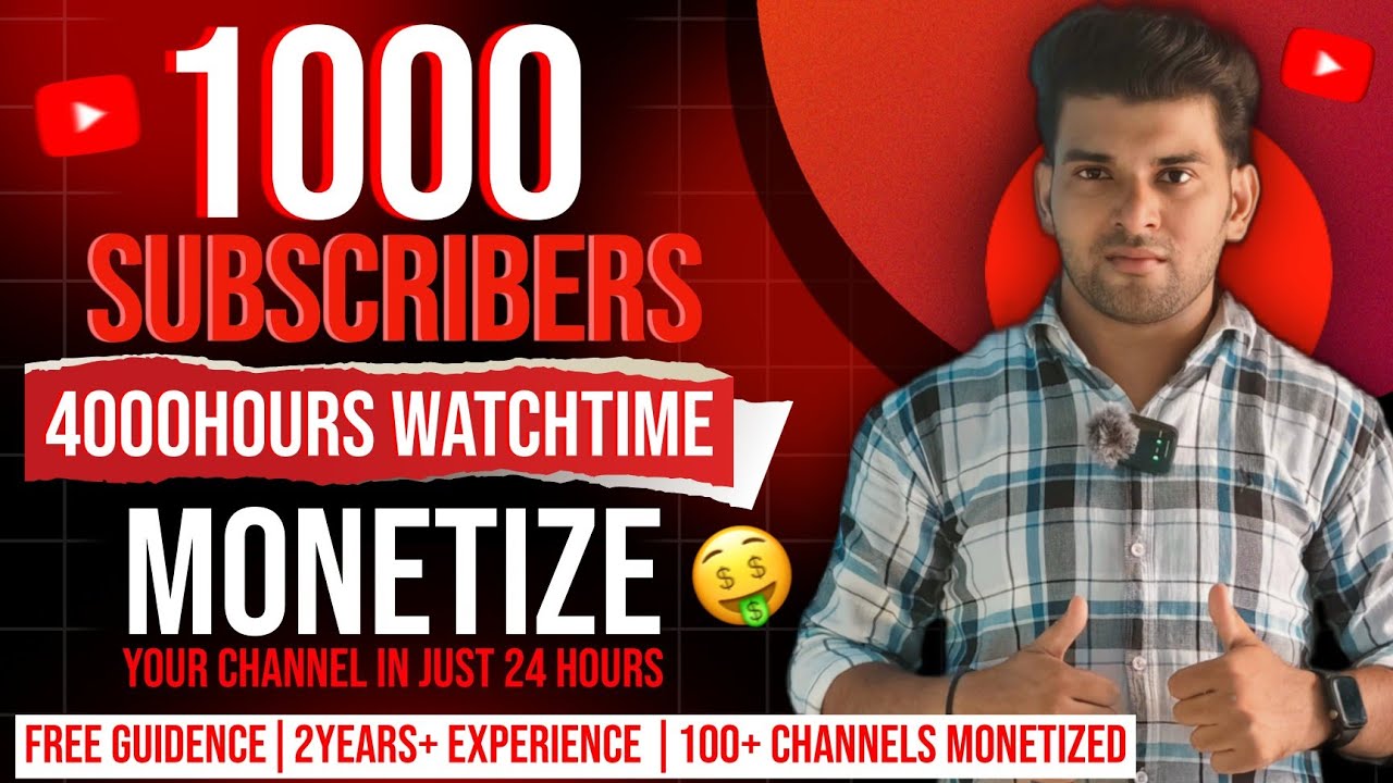 1k susb and 4k complete in just 24 hrs । how to complete 1k subs 4k watchtime। Social media ...