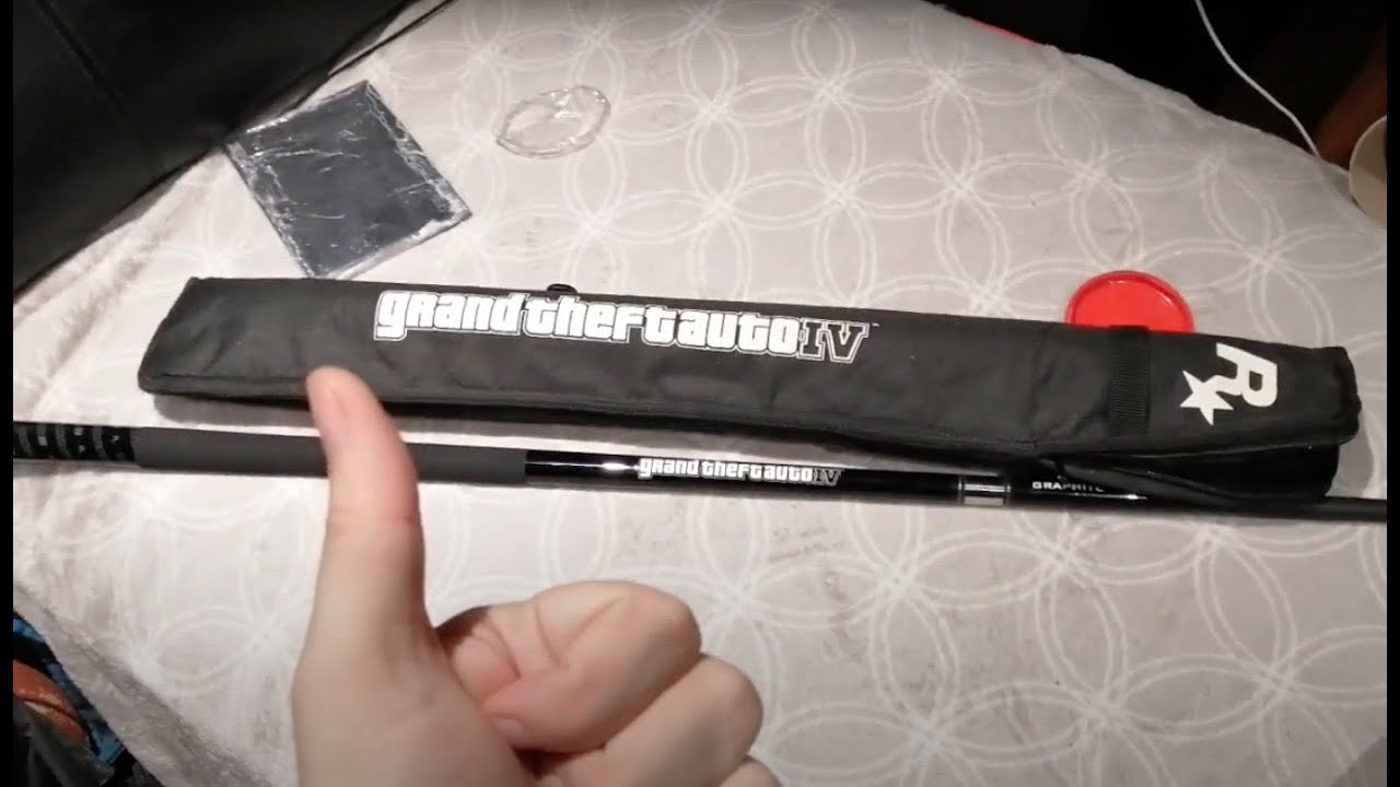 Grand Theft Auto IV Pool Cue UNBOXING - YouTube