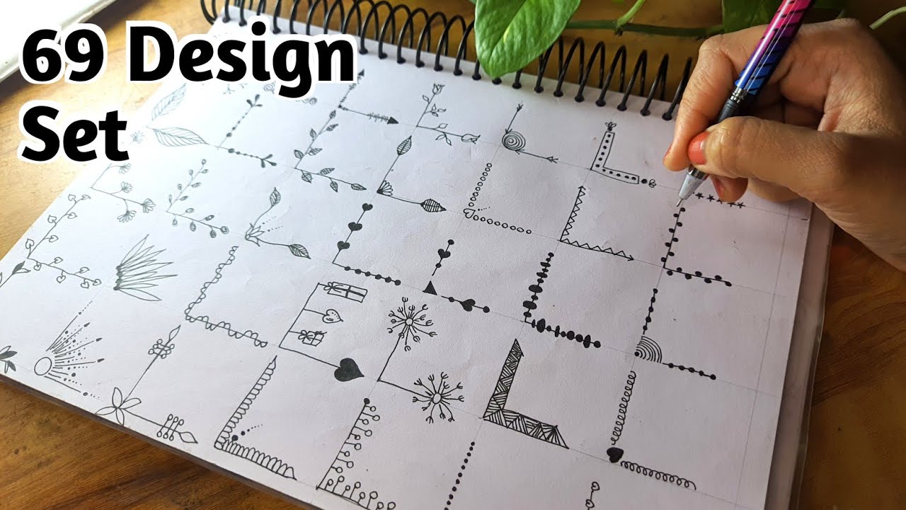 Page CORNER Designs || PAGE CORNER DECORATION IDEAS..How To DOODLE Page ...