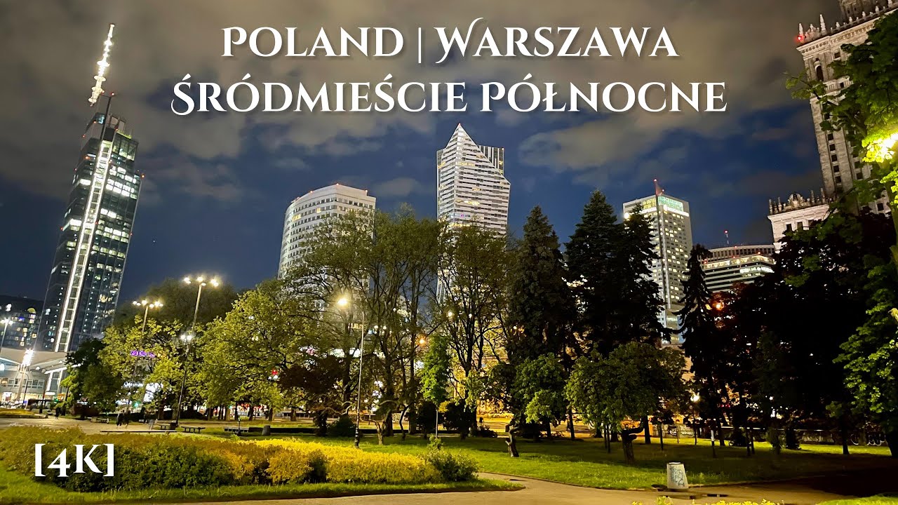 Walking in the Rain in Downtown Warsaw, Poland. 4K City Walk - YouTube