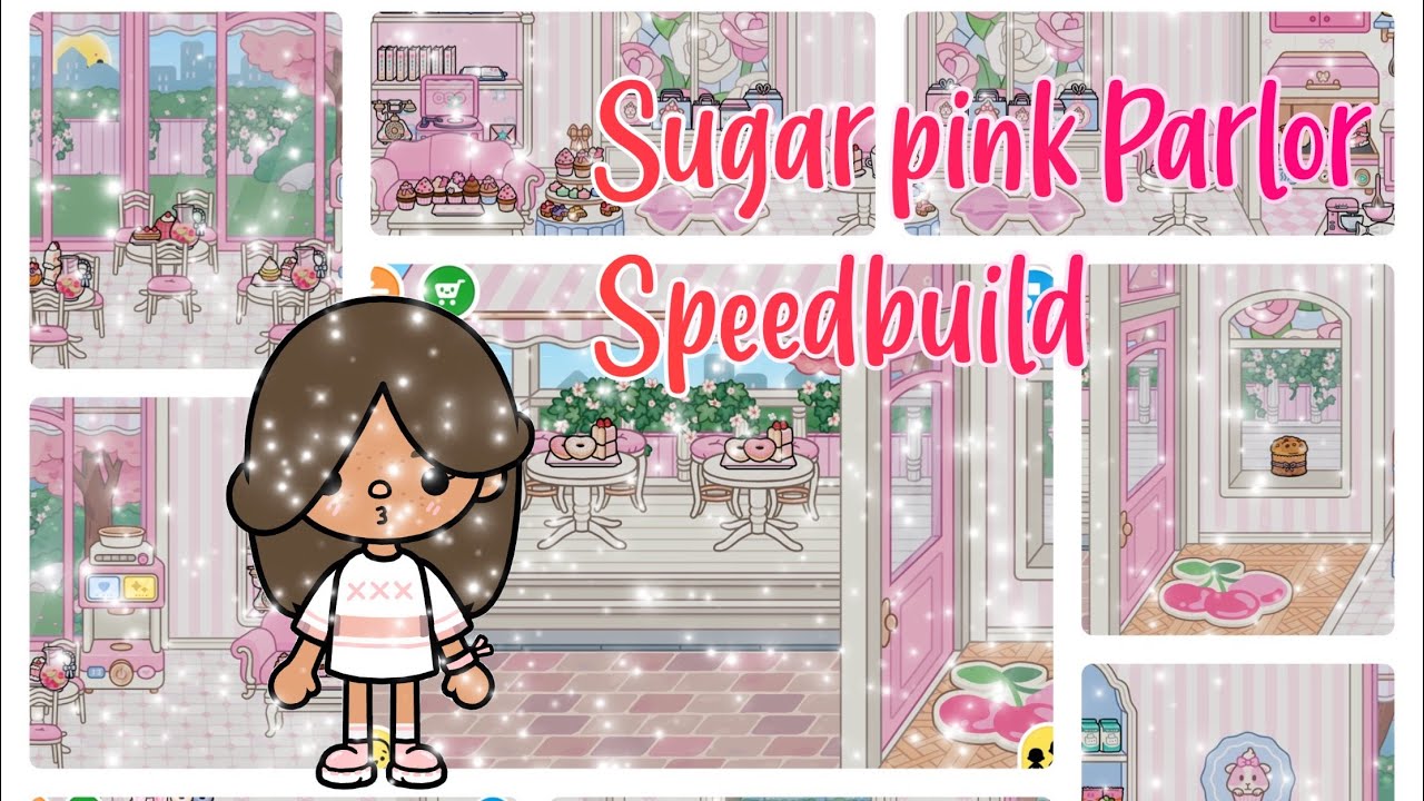Sugar Pink Parlor Speedbuild! 🧁🎀 Toca Life World Speedbuild - YouTube