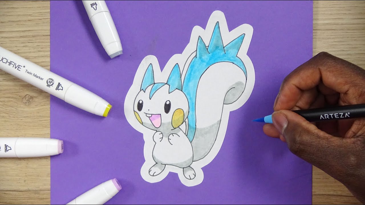 How To Draw PACHIRISU | Pokémon | Step By Step Tutorial | DeMoose Art ...