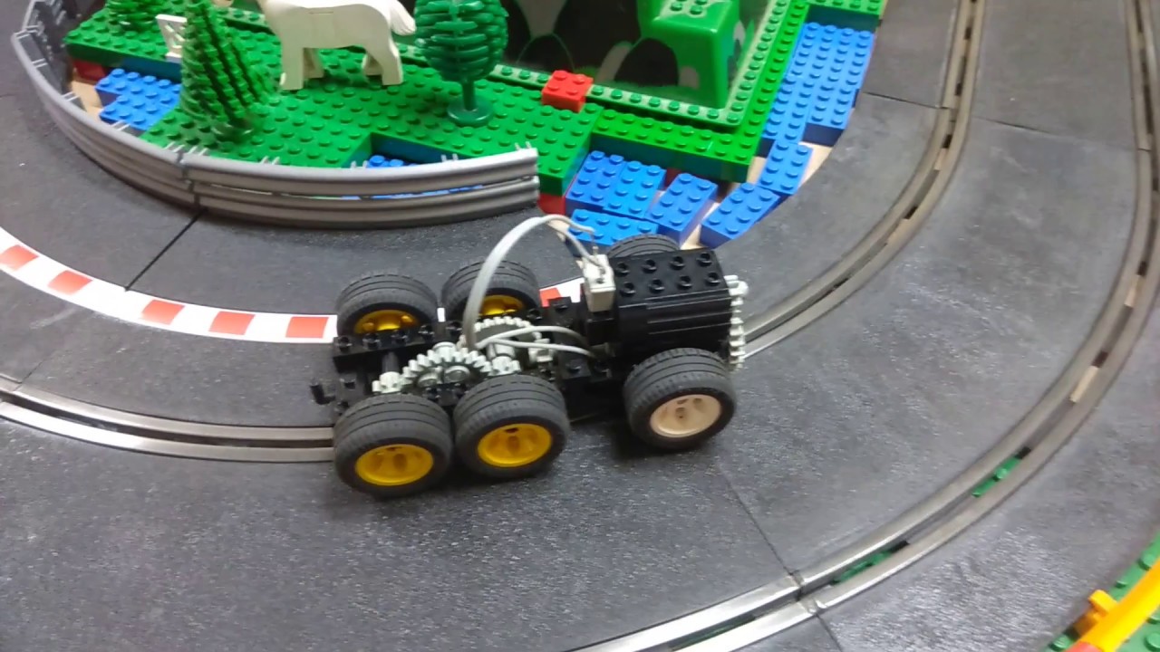 Lego Scalextric Scammell chassis - YouTube