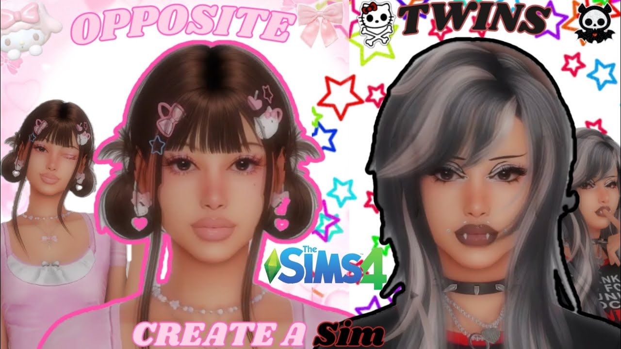 Opposite Twins Create a Sim - YouTube