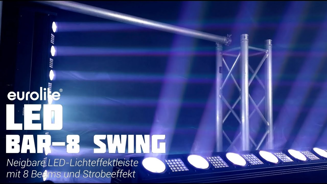 Test & Lichtshow - Eurolite LED Bar-8 Swing German/Deutsch 4K - YouTube