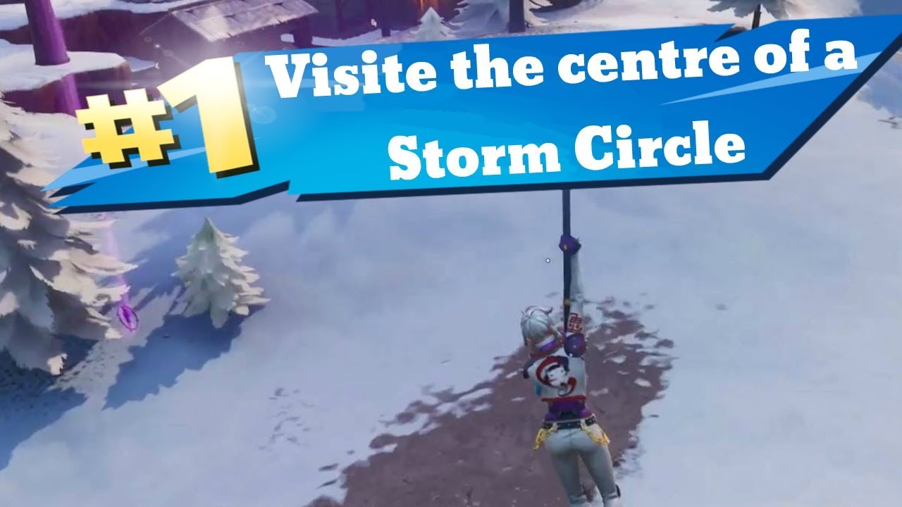 FORTNITE Visit The Center Of A Storm Circle - YouTube