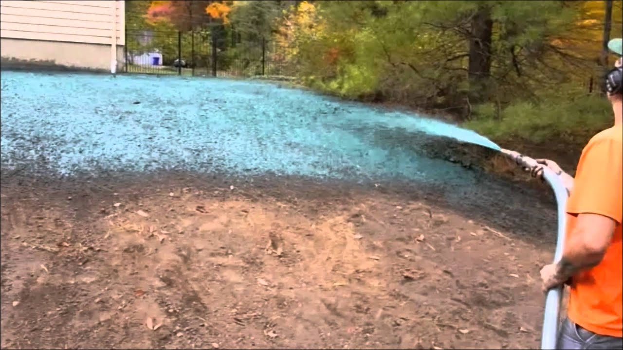 Hydro seeding process - YouTube